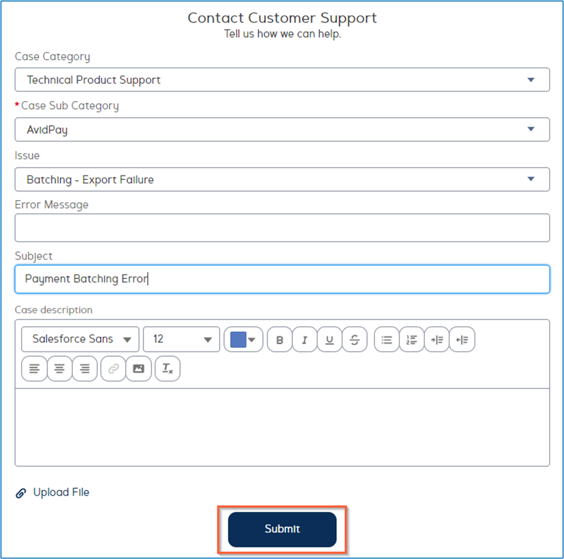 How do I Create a Support Case in the Community?
