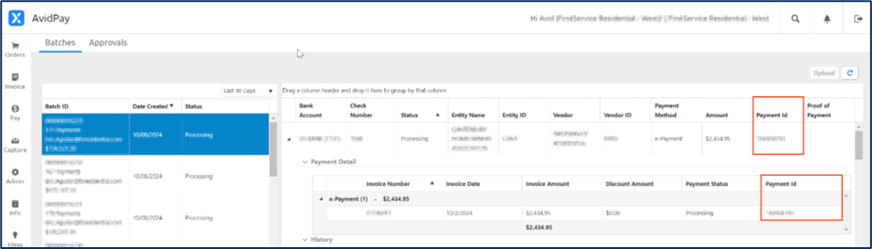 AvidPay: Locating Payment ID