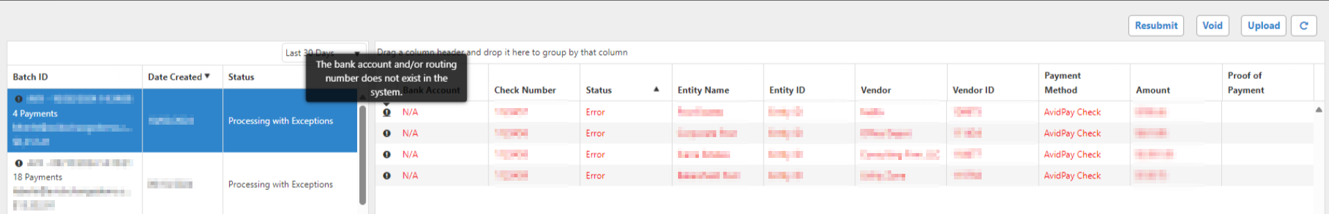 AvidPay: Payments in Error Status Troubleshooting Guide
