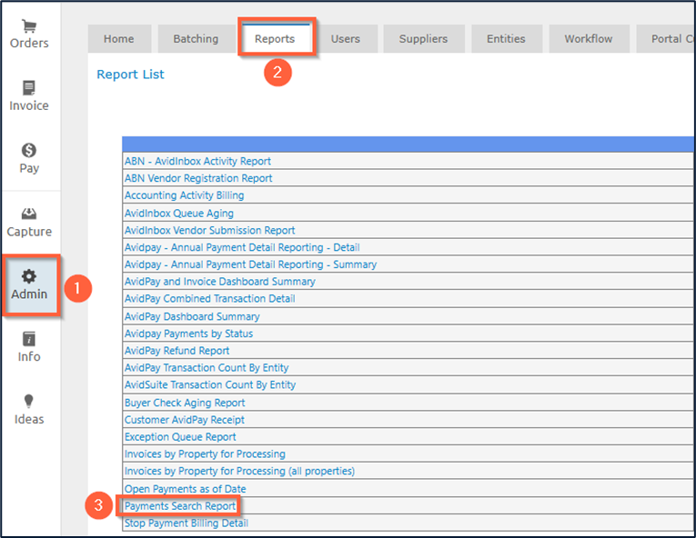 AvidPay: Search for a Payment